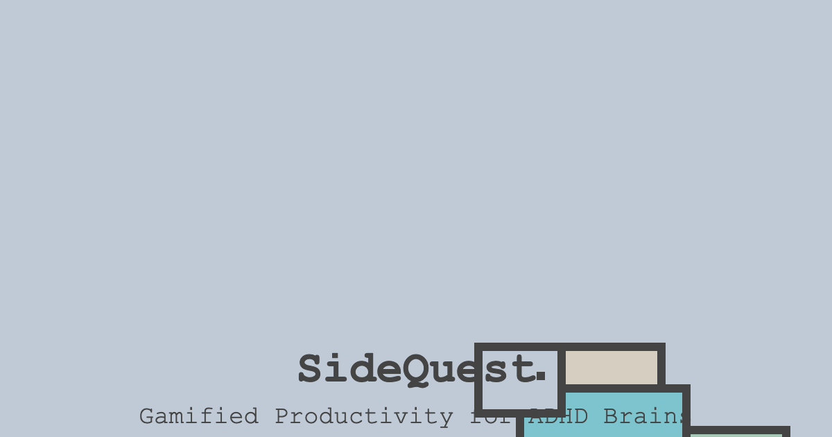 SideQuest – Gamified Productivity App for ADHD Brains